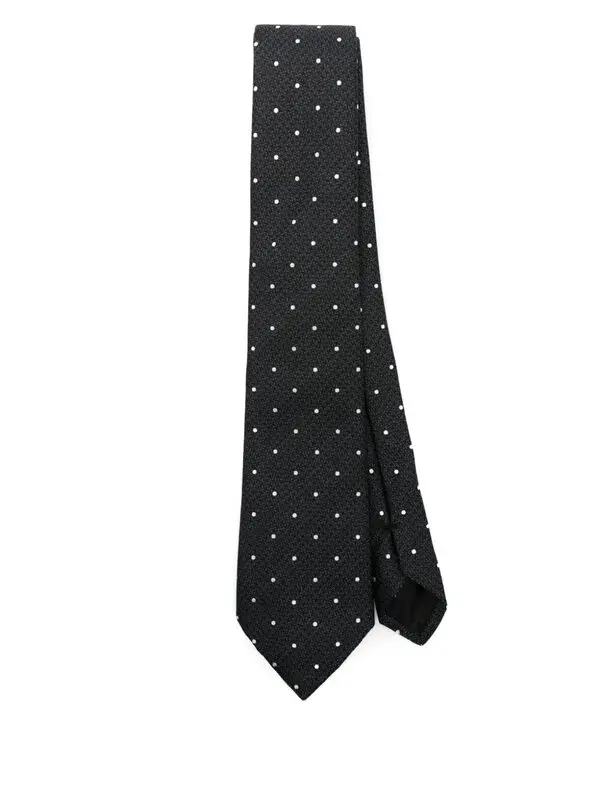 Giorgio Armani Printed Standard Neck Tie - Black