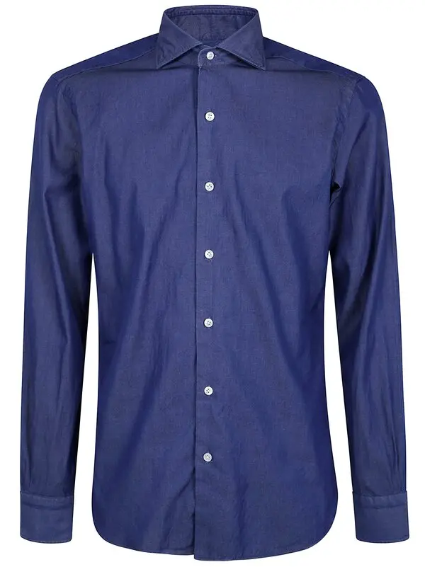BARBA NAPOLI Dark Denim Shirt