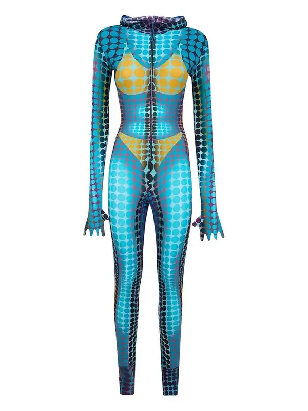 Jean Paul Gaultier Re-edition High-neck Jumpsuit - Blue