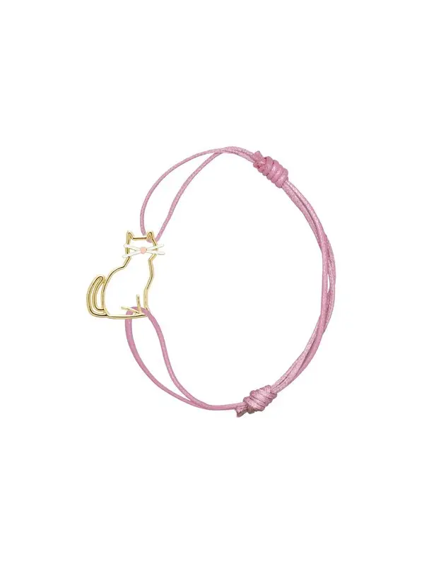 ALIITA Miau Bigotes Enamel Cord Bracelet - Pink