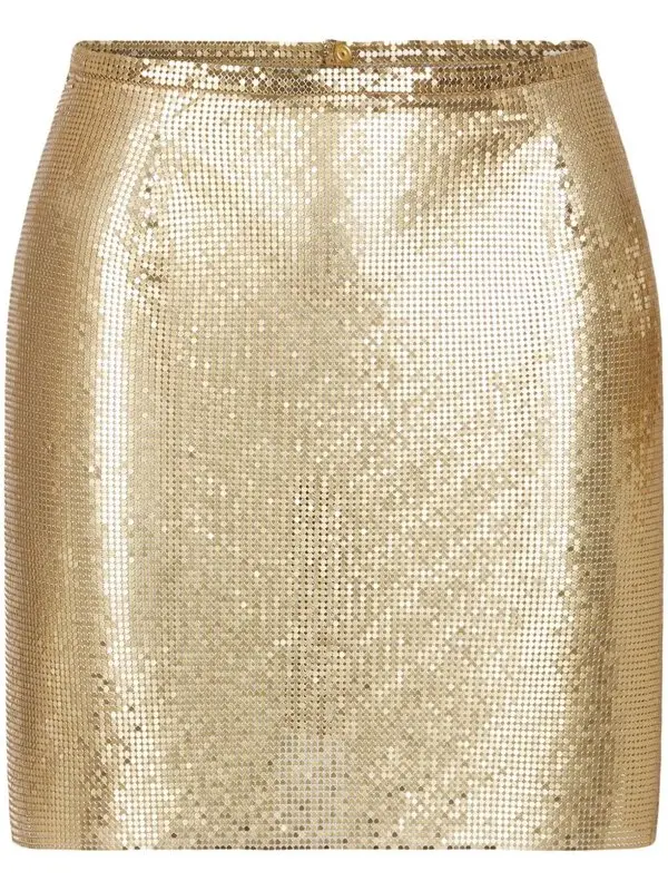Rabanne Mini Skirt - Metallic