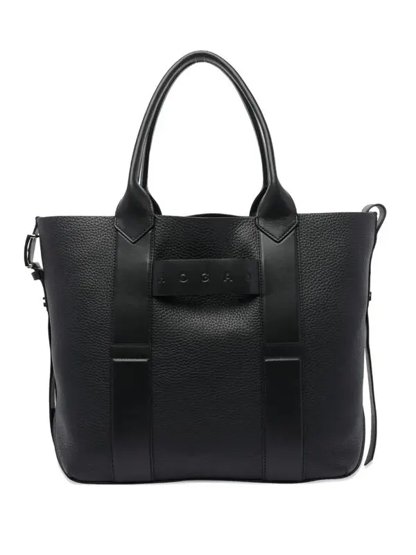 Hogan Medium "script Shopping" Bag - Black