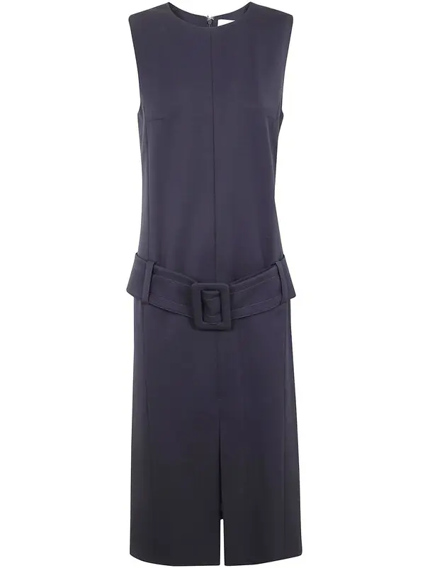 PATOU Belted Midi Dress - Blue