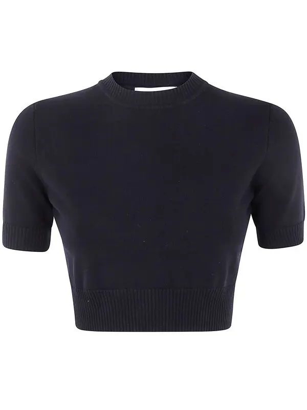 Max Mara Sportmax 'bettina' Woven T-shirt - Black