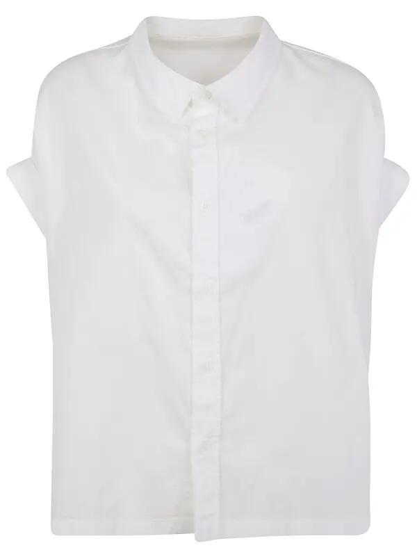 Y`S Short Sleeve Cotton Blouse