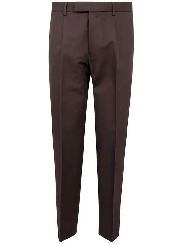 Zegna Cotton And Linen Trousers - Brown