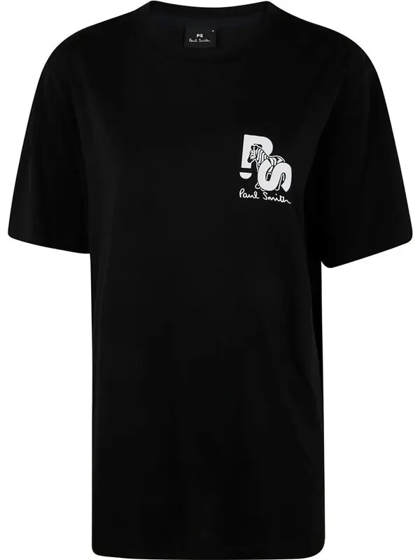 Paul Smith Regular Fit Short Sleeves T-shirt Ps Zebra - Black