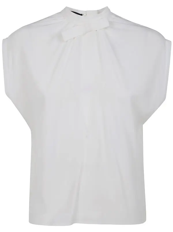 DRHOPE Silk Blend Bow Blouse