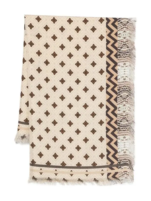 PIERRE-LOUIS MASCIA Aloeuw" 135x195 Cm 4cm Fringe Scarf - Beige