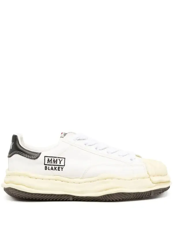Mihara Yasuhiro Blakey Leather Low-top Sneakers - White