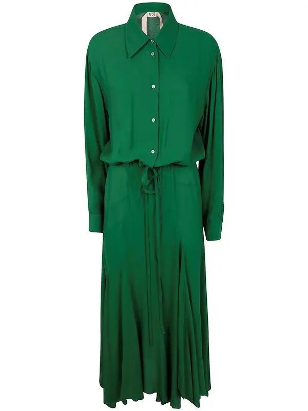 N.21 Viscose Shirt Dress - Green