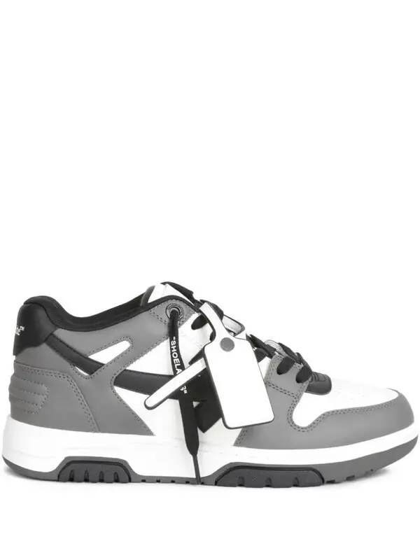 Off-White M-out Of Office Calf Leather Sneakers - Gray