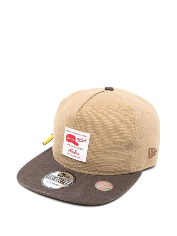 New Era Leather Trucker Cap - Beige
