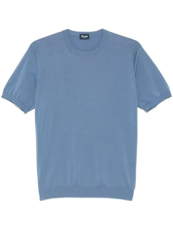 DRUMOHR Short Sleeves Round Neck T-shirt - Blue