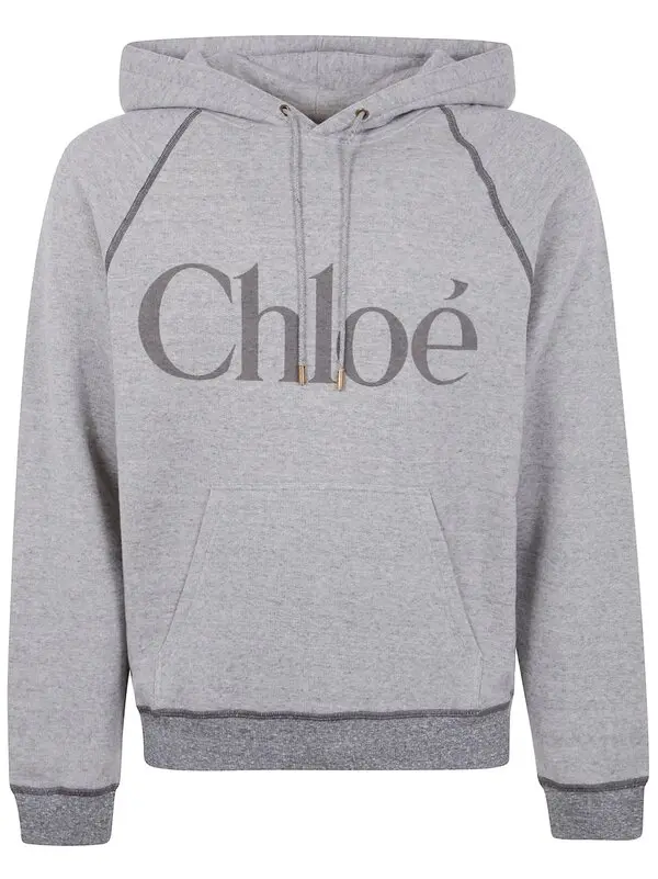 Chloé Logo Hoodie - Gray