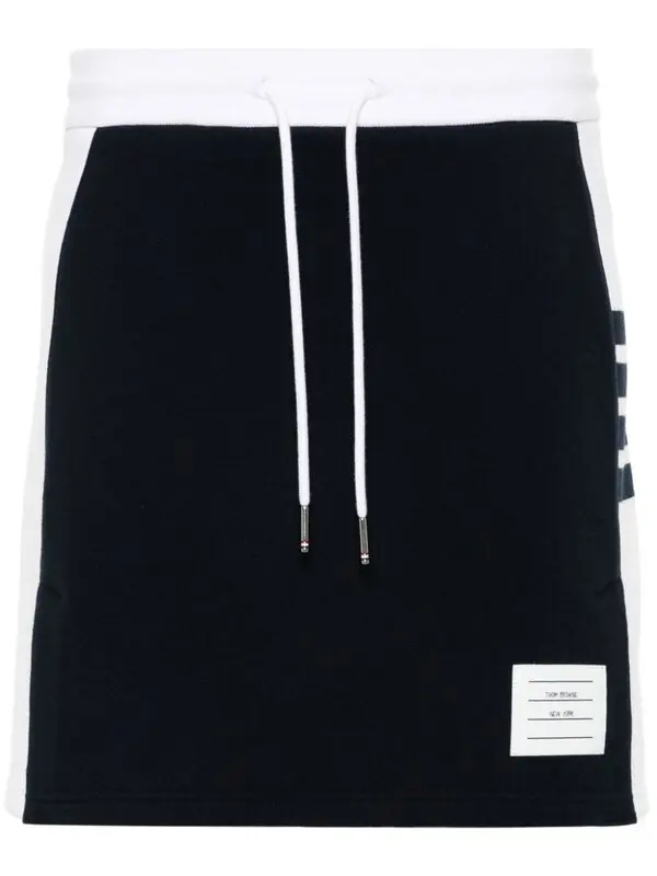 Thom Browne Mini Skirt With 4-bar Stripe - Blue