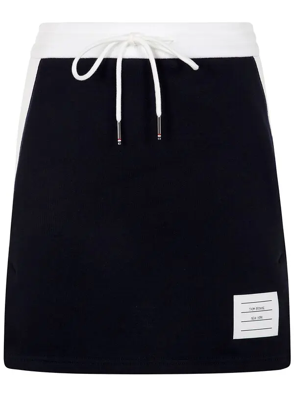Thom Browne Mini Skirt With 4-bar Stripe - Blue
