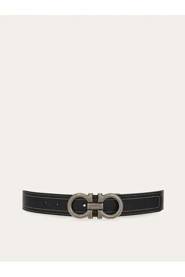 FERRAGAMO Reversible Gancini Belt - Red