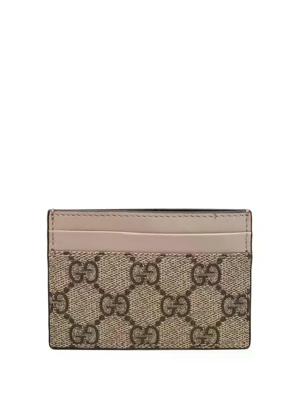 Gucci 2016-2025 Gg Supreme Card Holder - Brown