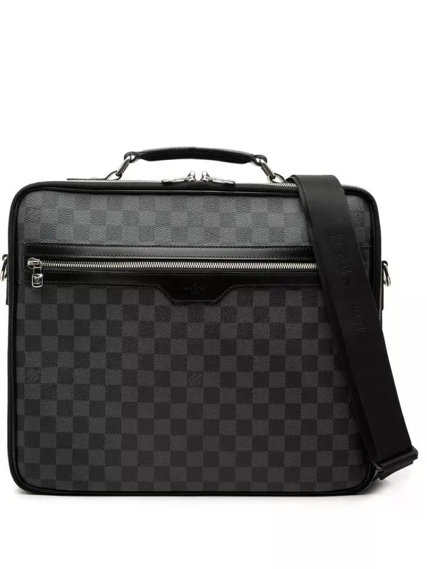 LOUIS VUITTON 2009 Damier Graphite Steve Business Bag - Black