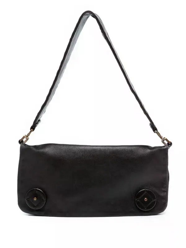 Prada 2000-2012 Leather Fold Over Shoulder Bag