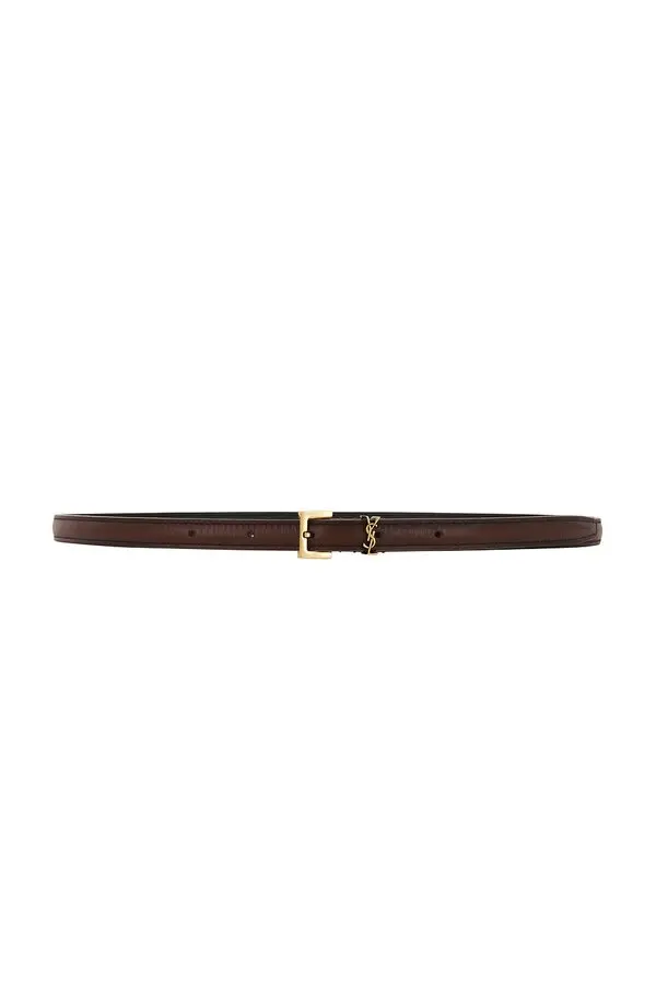 Saint Laurent Cassandre Belt - Dark Wet Clay
