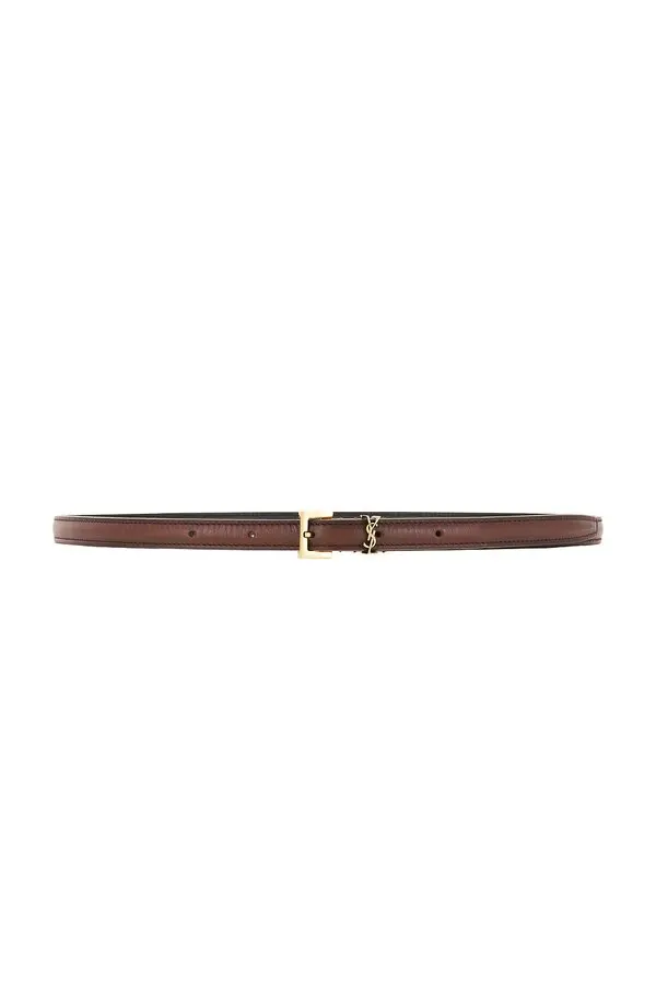 Saint Laurent Cassandre Belt - Dark Wet Clay