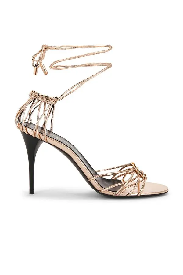 Saint Laurent Babylone Sandal - Metal Soft Rose