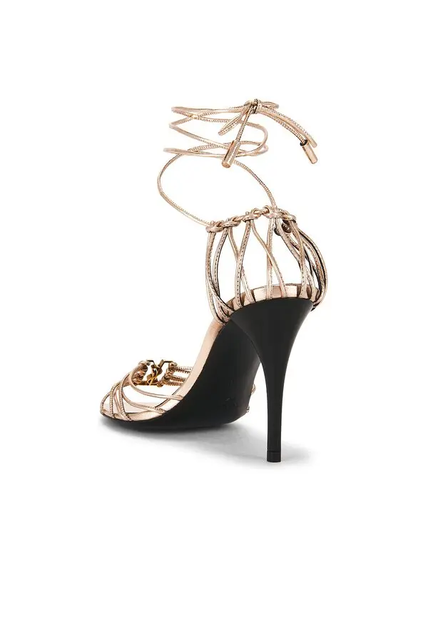 Saint Laurent Babylone Sandal - Metal Soft Rose