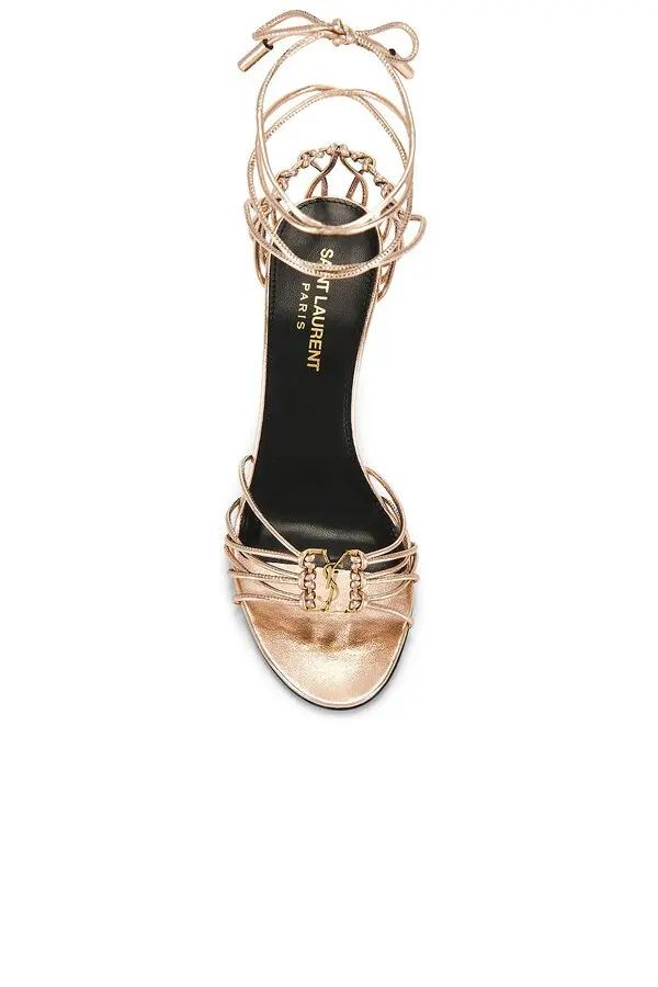 Saint Laurent Babylone Sandal - Metal Soft Rose