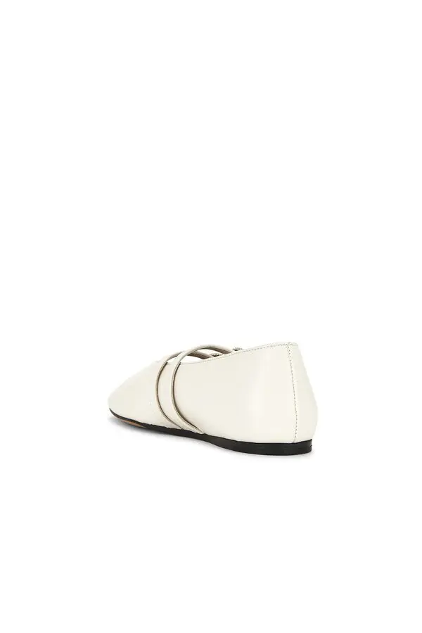 Le Monde Beryl Claudia Western Buckle Ballet Slipper - Ecru