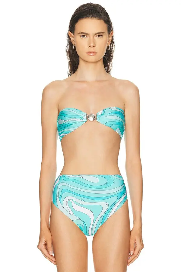 Emilio Pucci Bra Bikini Top - Turquoise