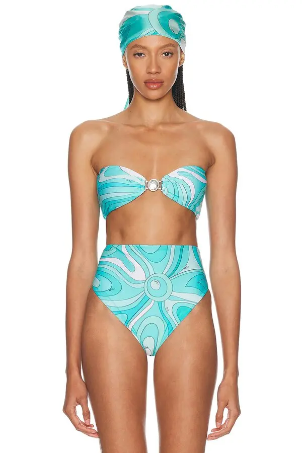 Emilio Pucci Bra Bikini Top - Turquoise
