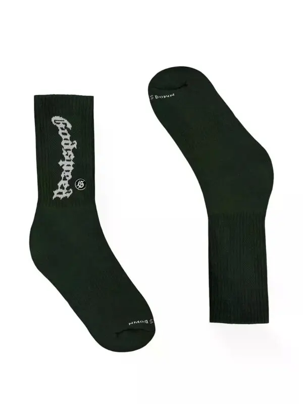 GODSPEED Logo-intarsia Socks - Green