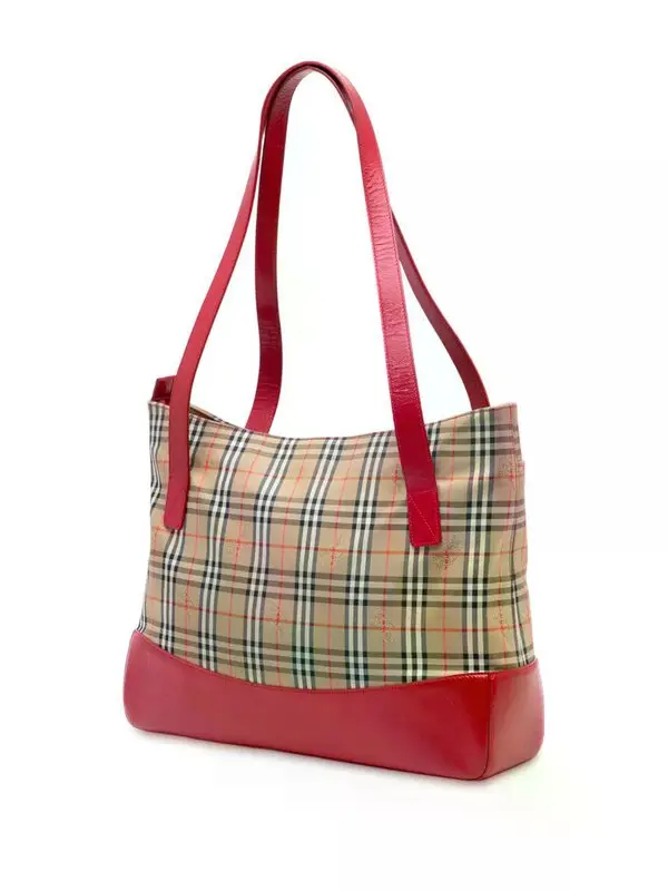 Burberry Haymarket Check Canvas Tote Bag