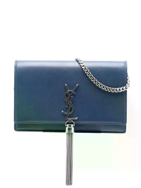 Saint Laurent 2017 Monogram Kate Tassel Wallet On Chain - Blue