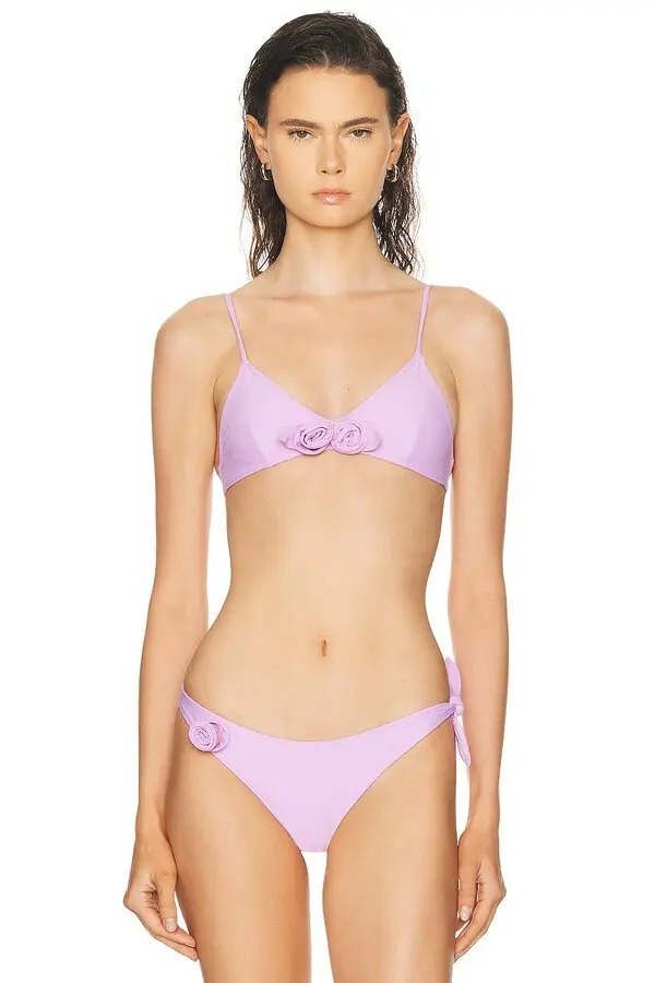 Coperni Flower Bikini Top - Purple