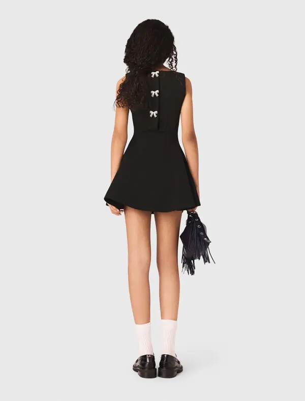 open lace back dress Superior Shine Glitter Lace-Up Skater Dress main image 0
