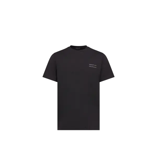 Moncler Logo Cotton Jersey T-shirt - Black