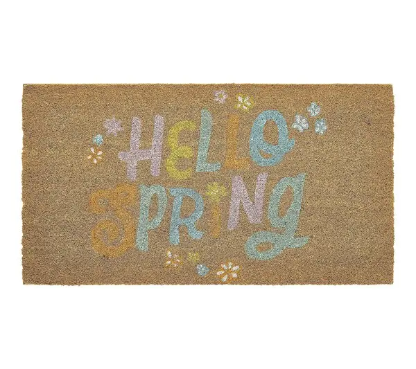 HALLMARK Multi Hello Spring Outdoor Coir Doorma T, 18' X 30 - One-color