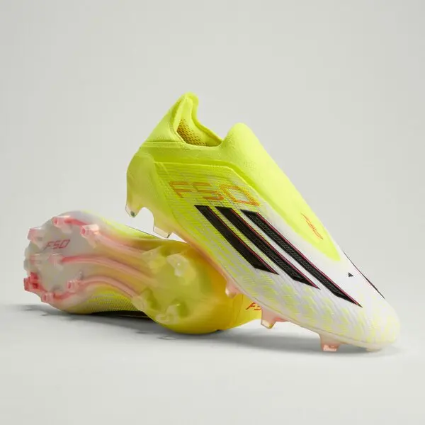 Adidas F50 Elite Laceless Firm Ground Soccer Cleats - Team Solar Yellow 2 / Core Black / Lucid Red