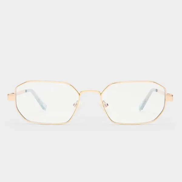 Le Specs Mythic Octagon Frame - Gold Blue