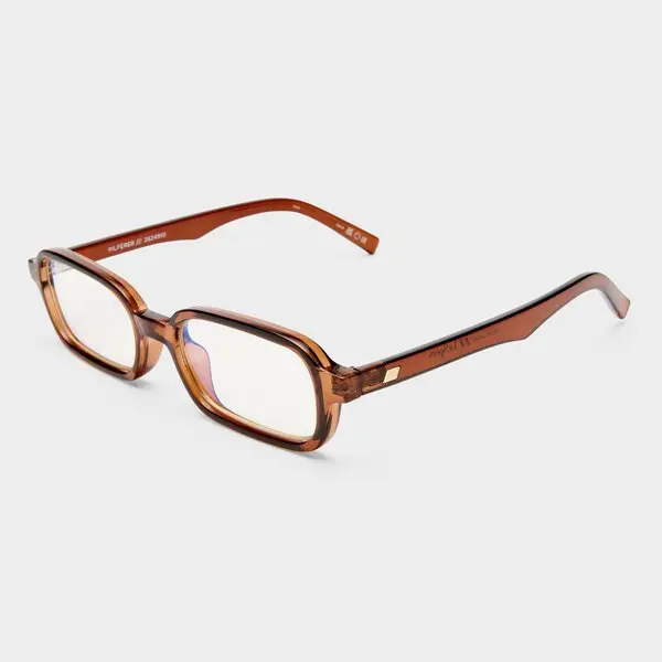 Le Specs Pilferer Rectangular Sunglasses - Chestnut