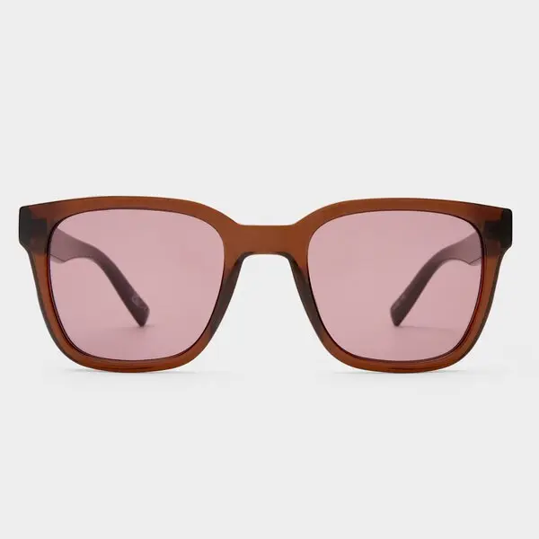 Le Specs Elixir Square Frame Sunglasses - Dark Chocolate