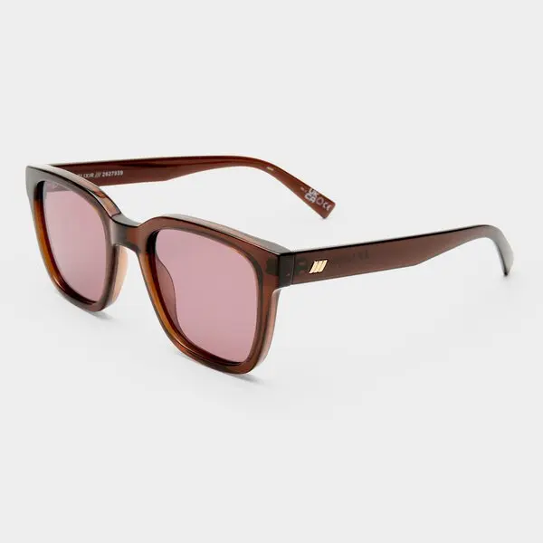 Le Specs Elixir Square Frame Sunglasses - Dark Chocolate