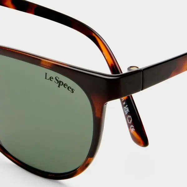 Le Specs Invincible Round Frame Sunglasses - Tort