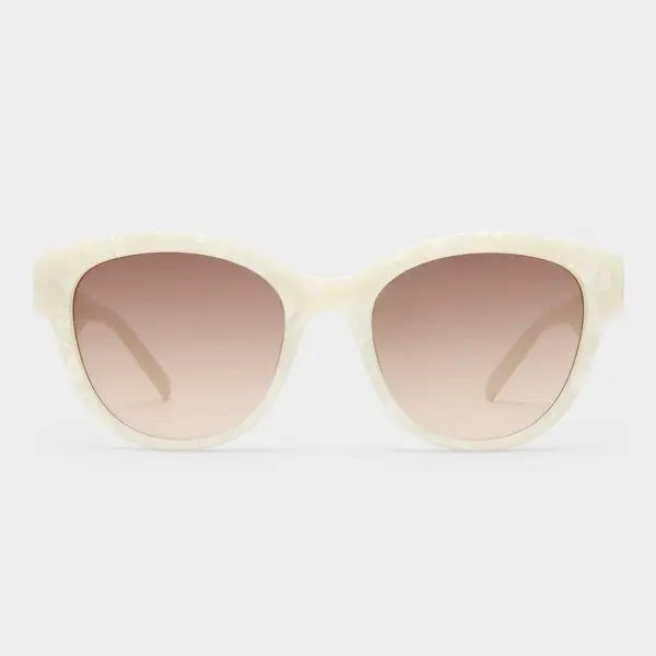 Le Specs Majestic Marble Sunglasses - White