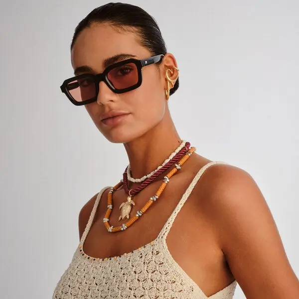 Le Specs Impossible Square Frame Sunglasses - Black