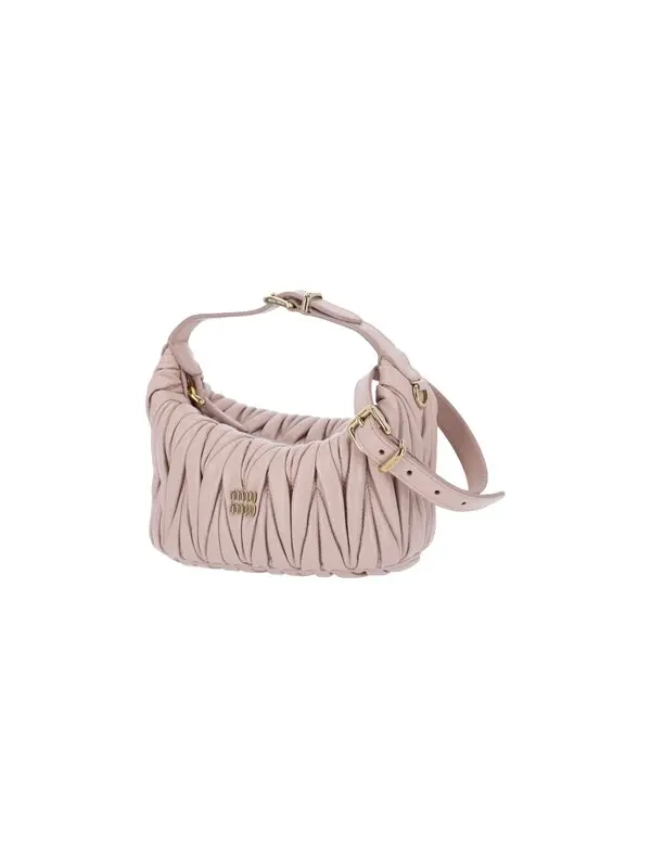 Miu Miu Matelassé Nappa Pouch - Pink