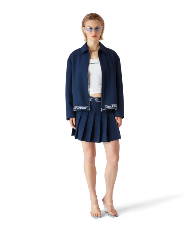 Casablanca Navy Wool Suit Jacket - Multicolor